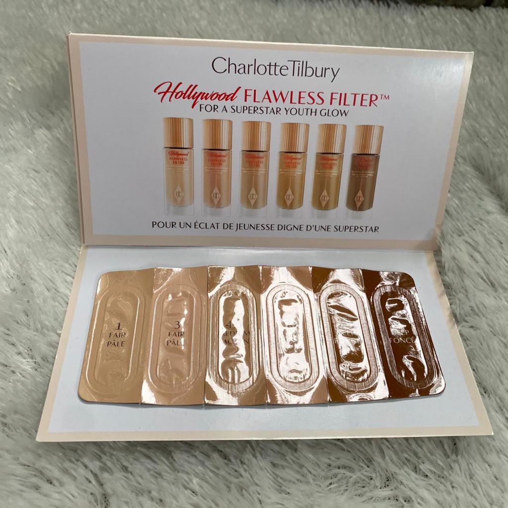 CHARLOTTE TILBURY Hollywood Flawless Filter Sample - SHADE CARD ...