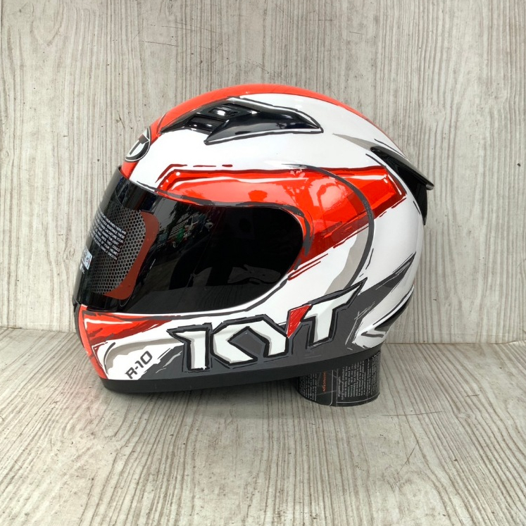 FULLFACE KYT R10 6 HELMET BLACK/GREY || R10 6 WHITE/RED | KYT R10 FULL ...