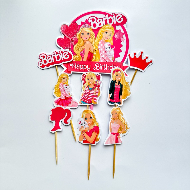 Barbie TOPPER / (LA-001) CAKE TOPPER BARBIE / BARBIE CAKE TOPPER ...
