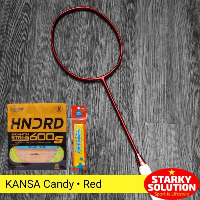 Kansa CANDY Beginner Badminton Racket Original Badminton • Red | Shopee ...