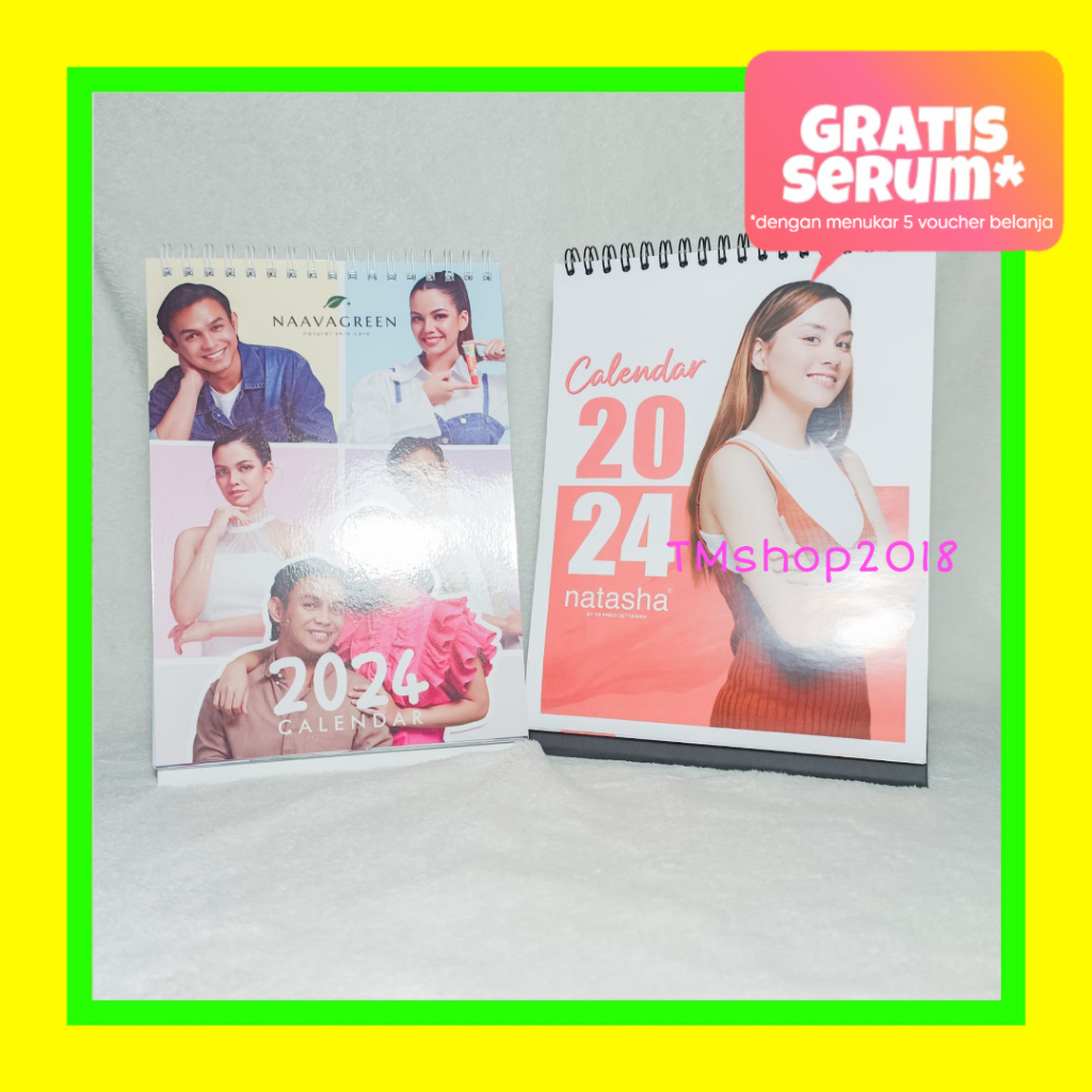 Natasha Skincare Spiral Desk Calendar 2024 Desk Calendar by dr Fredi Setyawan Original | Shopee ...
