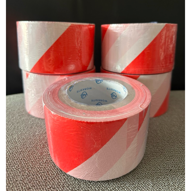 MERAH PUTIH Red and White Police Line / Bariccade Line 3 inch x 300 ...