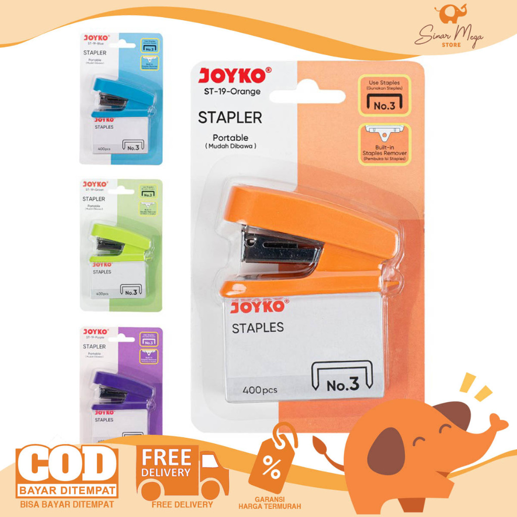 Joyko Stapler ST-19 / Stepler and Hekter Staples 1 SET (Stepler ...