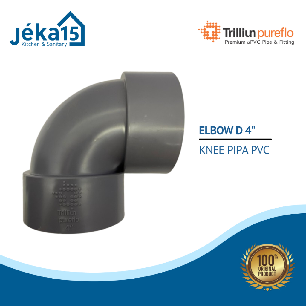 Trillionpureflo ELBOW D 4 INCH | Pipe KENI | 4 INCH PVC PIPE KNEES ...