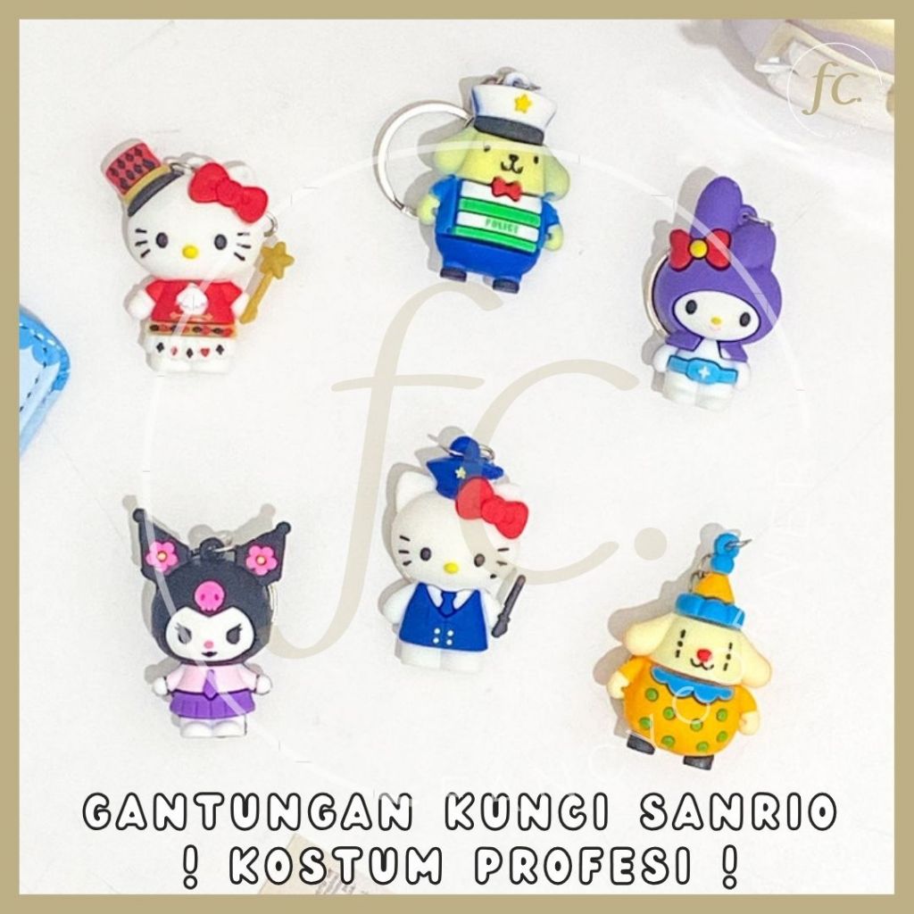 GANTUNGAN Keychain PVC Rubber Keychain Japanese Animation Cartoon ...