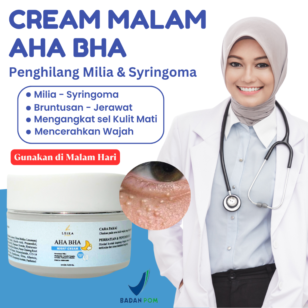 MATA Aha BHA BHA Night cream Skincare Permanent milia Remover Bpom The ...
