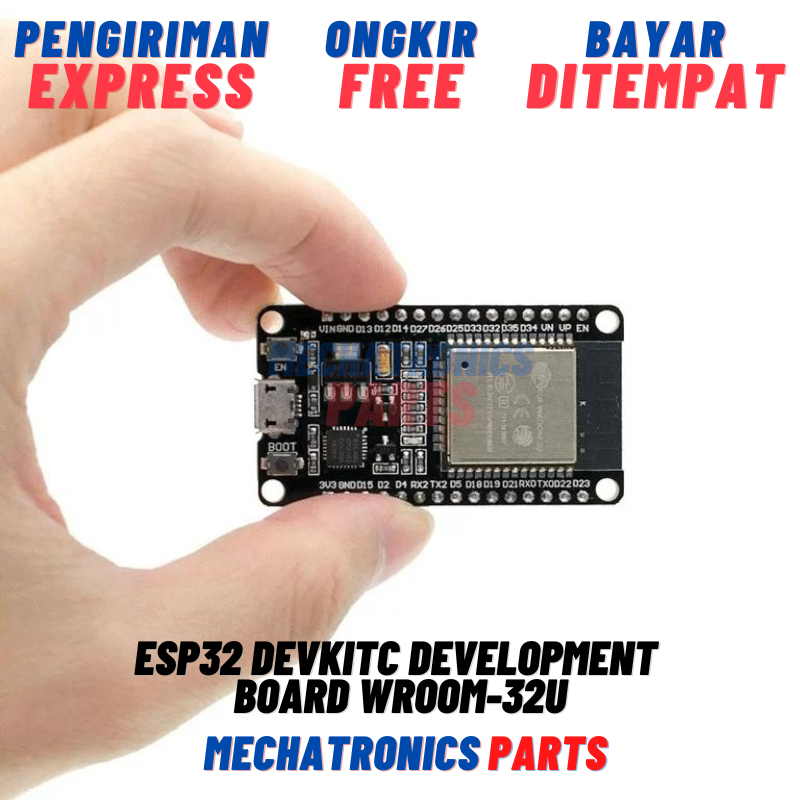 Esp32 DevKitC Development Board WROOM-32U ESP-32 ESP32-DevKitC Wifi Bluetooth | Shopee Malaysia