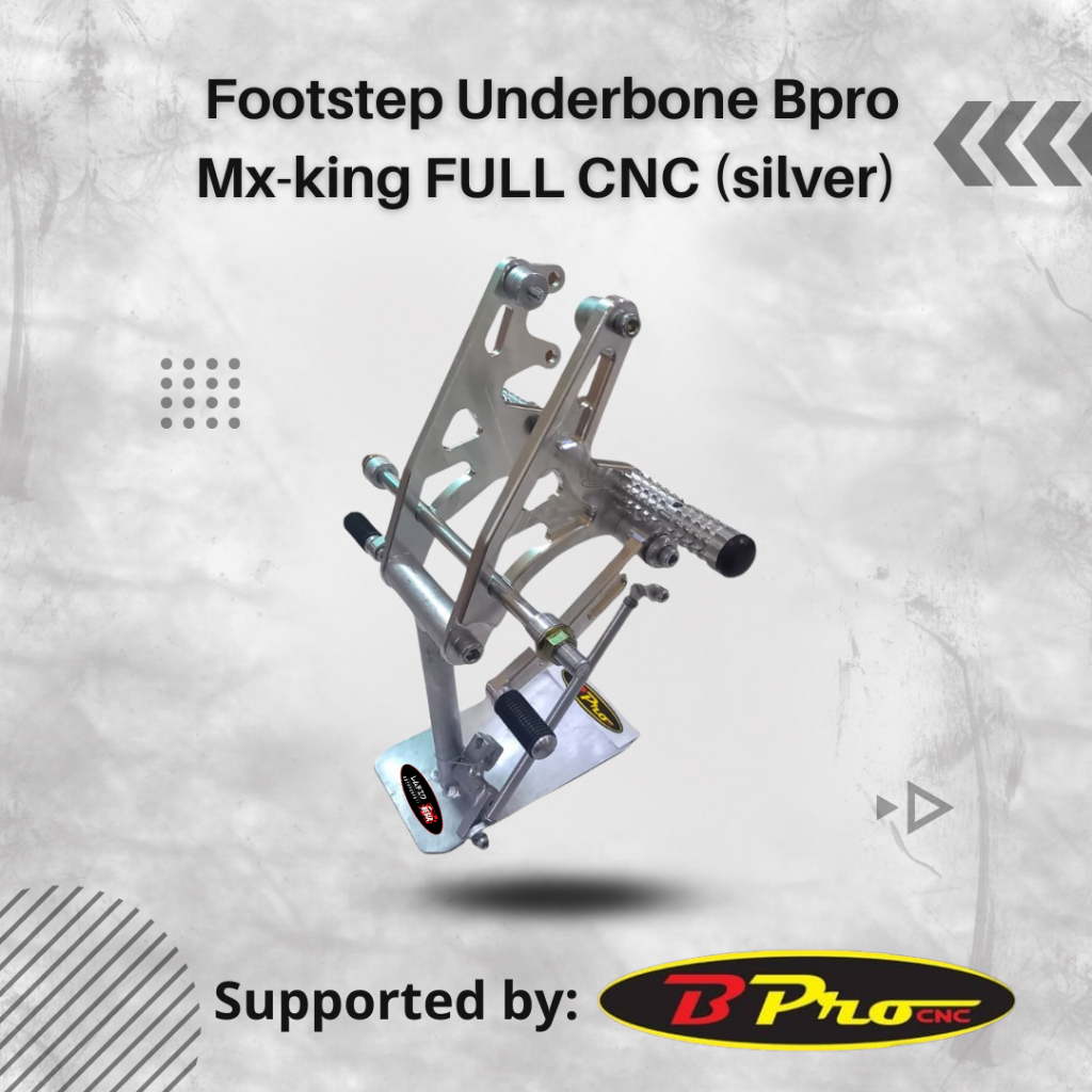 Footstep Underbone Antem Mx-king FULL CNC (silver) | Shopee Malaysia