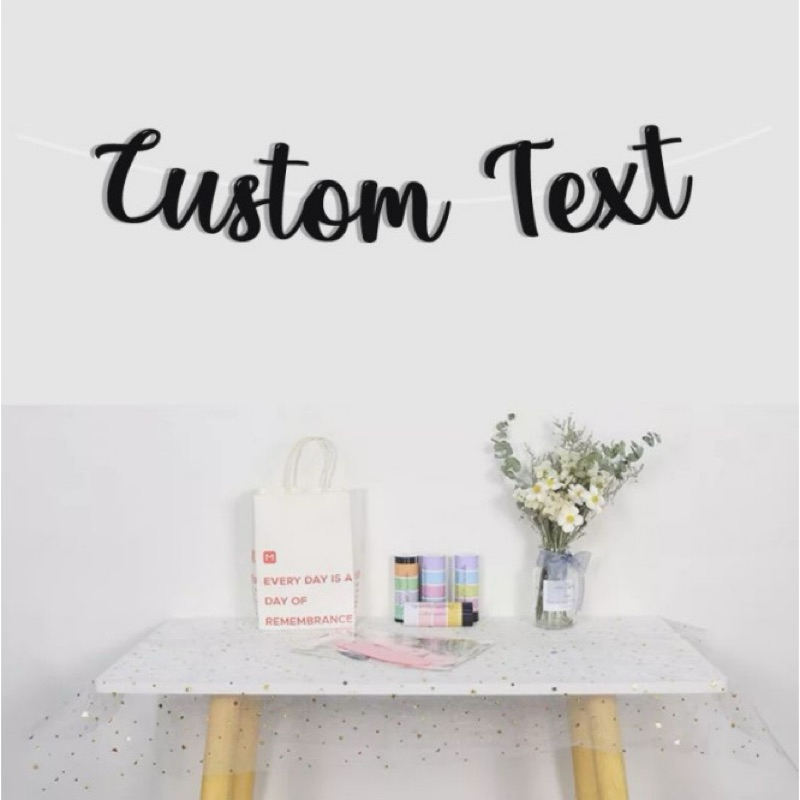 Custom Name Banner letters / Custom Lettering Banner / Text Backdrop ...