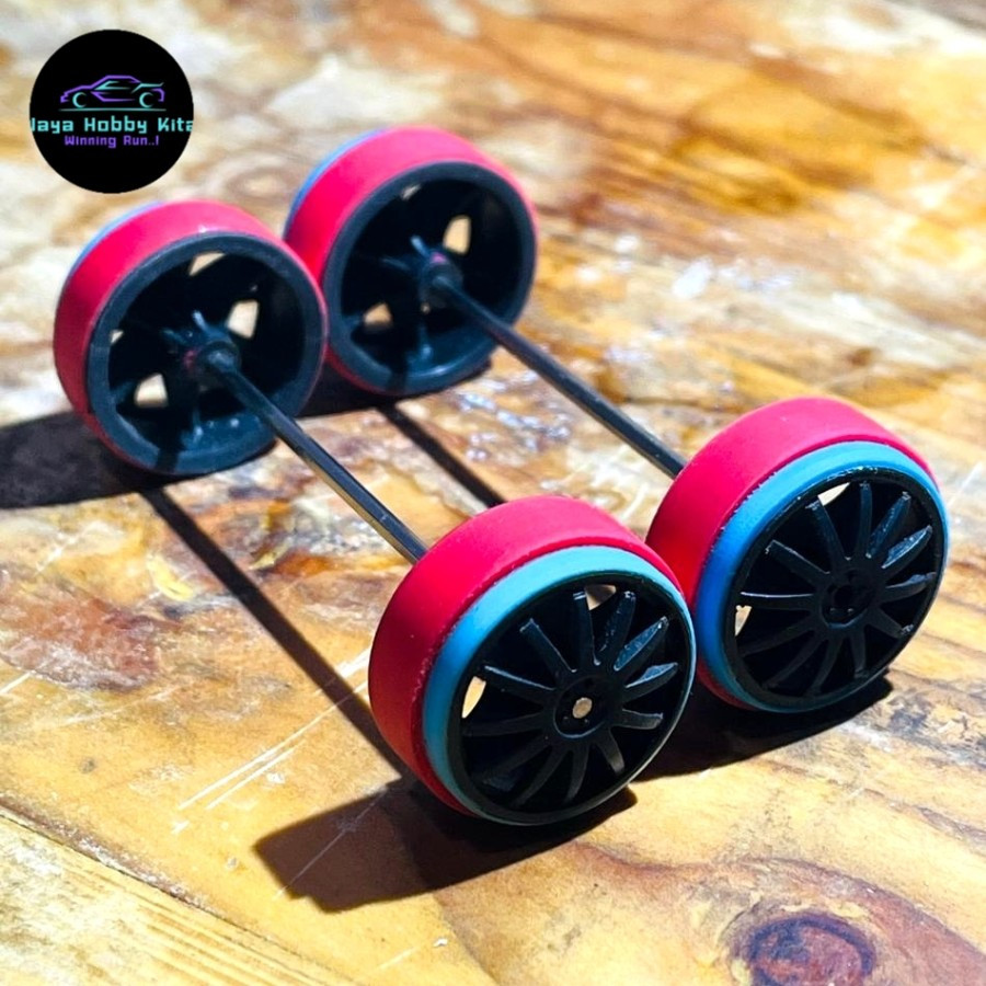 MERAH Tamiya Lathe Tires Tamiya STO Shadow Shark Red Tires & Original ...