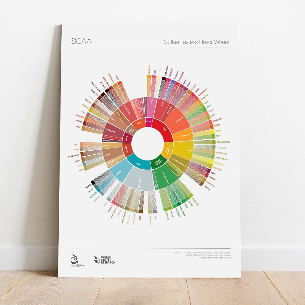 KAYU Poster Coffee Taster Flavor Wheel Coffee Taster Flavor Wheel MDF ...