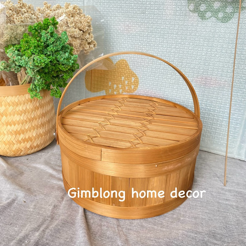 AESTHETIC ROUND BAMBOO BRANCH | HAMPERS Containers | Shopee Malaysia