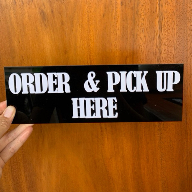 Here order and pick up sign board | Shopee Malaysia