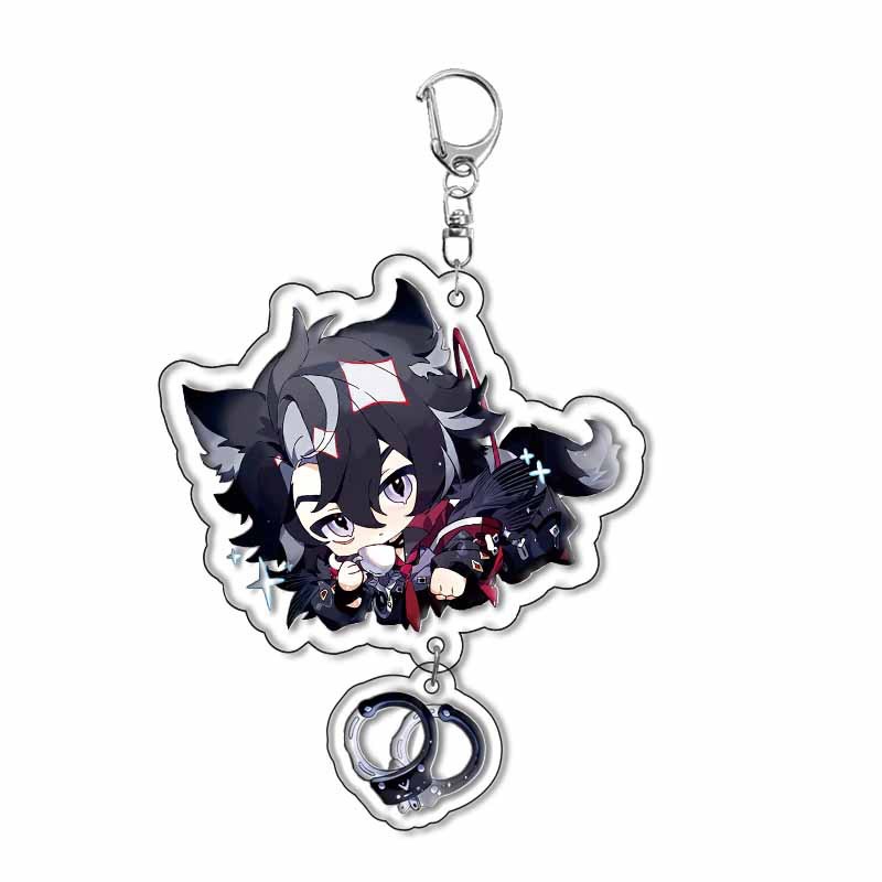 GANTUNGAN Anime Keychain Genshin Impact Acrylic Transparent Keychain ...