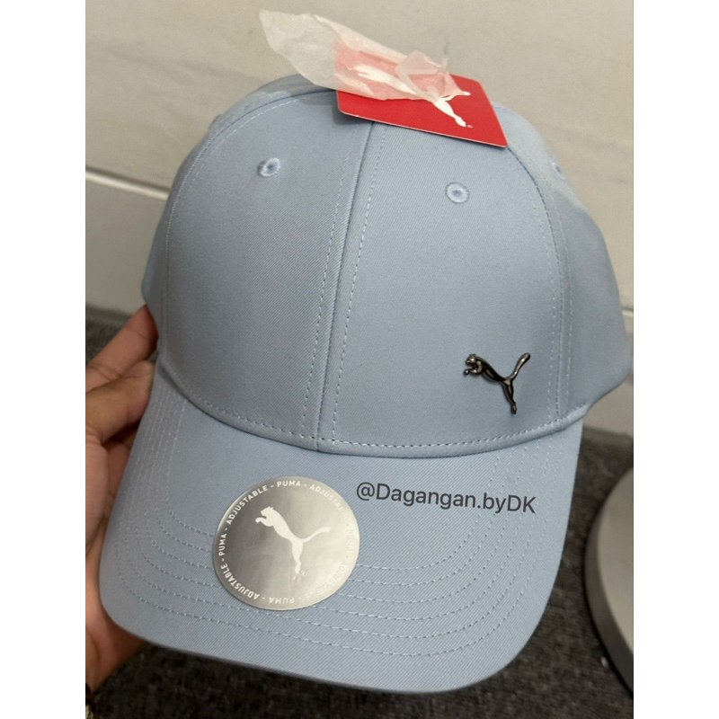 Puma Metal Logo Hat Original 100% Light Blue | Shopee Malaysia