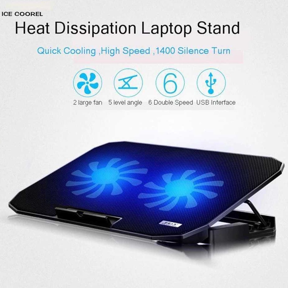 ART T23B Taffware SEENDA COOLING PAD Laptop ADJUSTABLE STAND 2 FANS N99 KIRANA Max 17 Inch ...