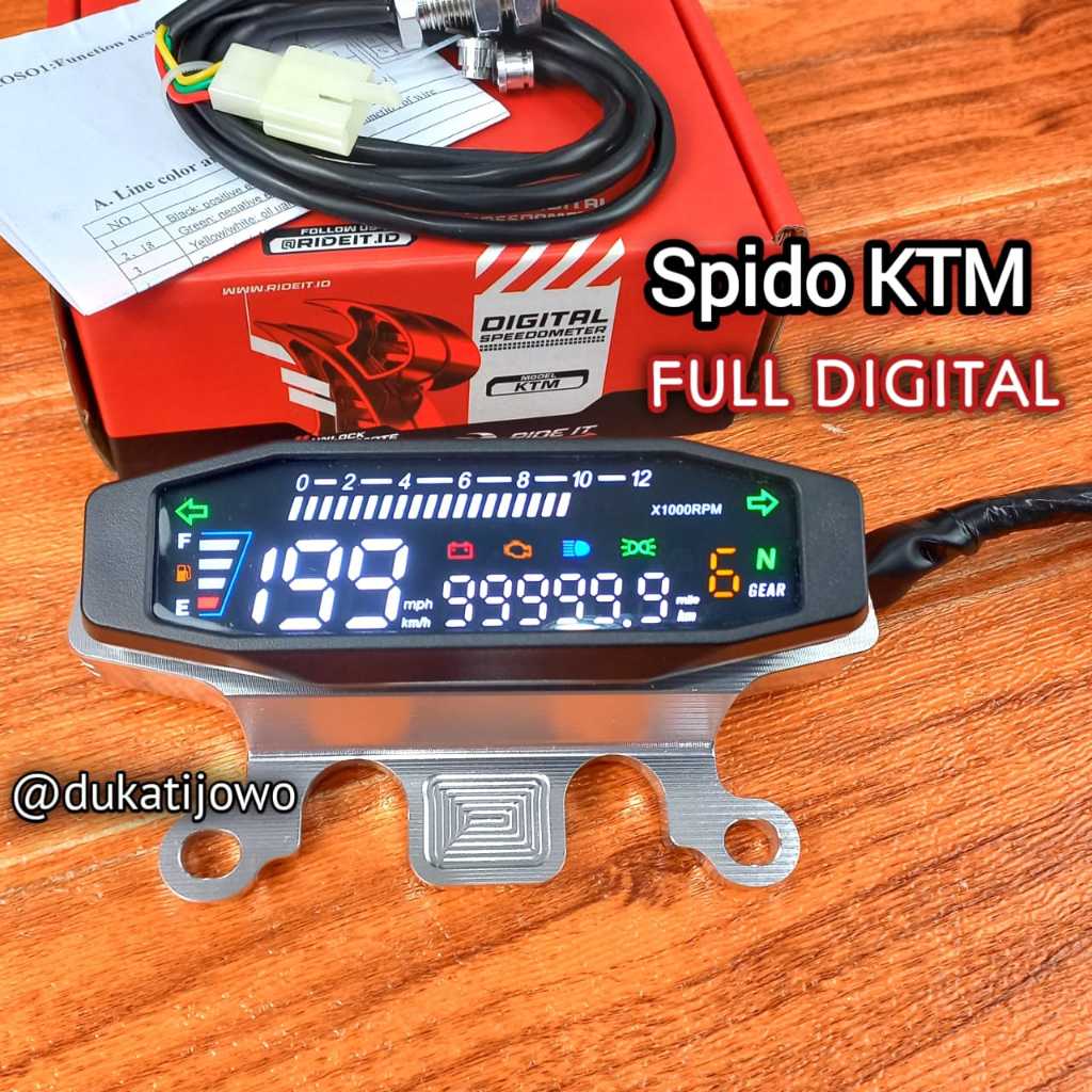 Speedometer FULL DIGITAL MINI KTM XCKTM SX SPIDO KTM SET Mount CNC RIDE ...