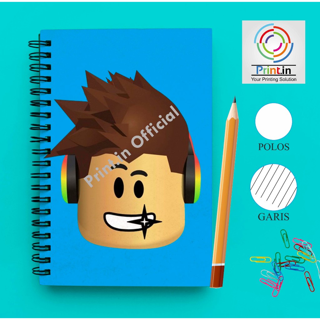 Spiral Face Notebook Roblox Digital A5 LINE/POLOS | Shopee Malaysia