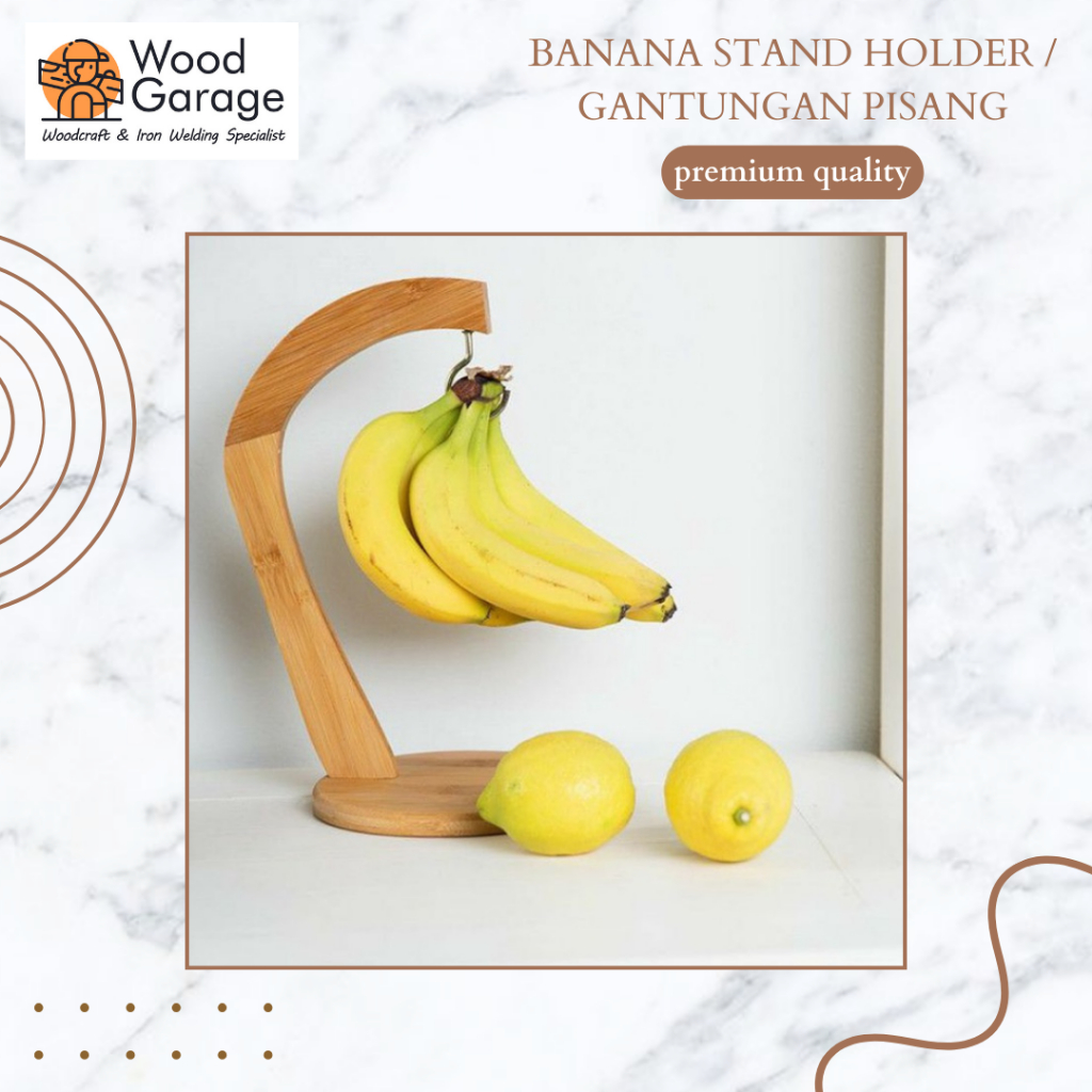 GANTUNGAN KAYU Fruit hanger / banana hanger / wooden banana stand ...