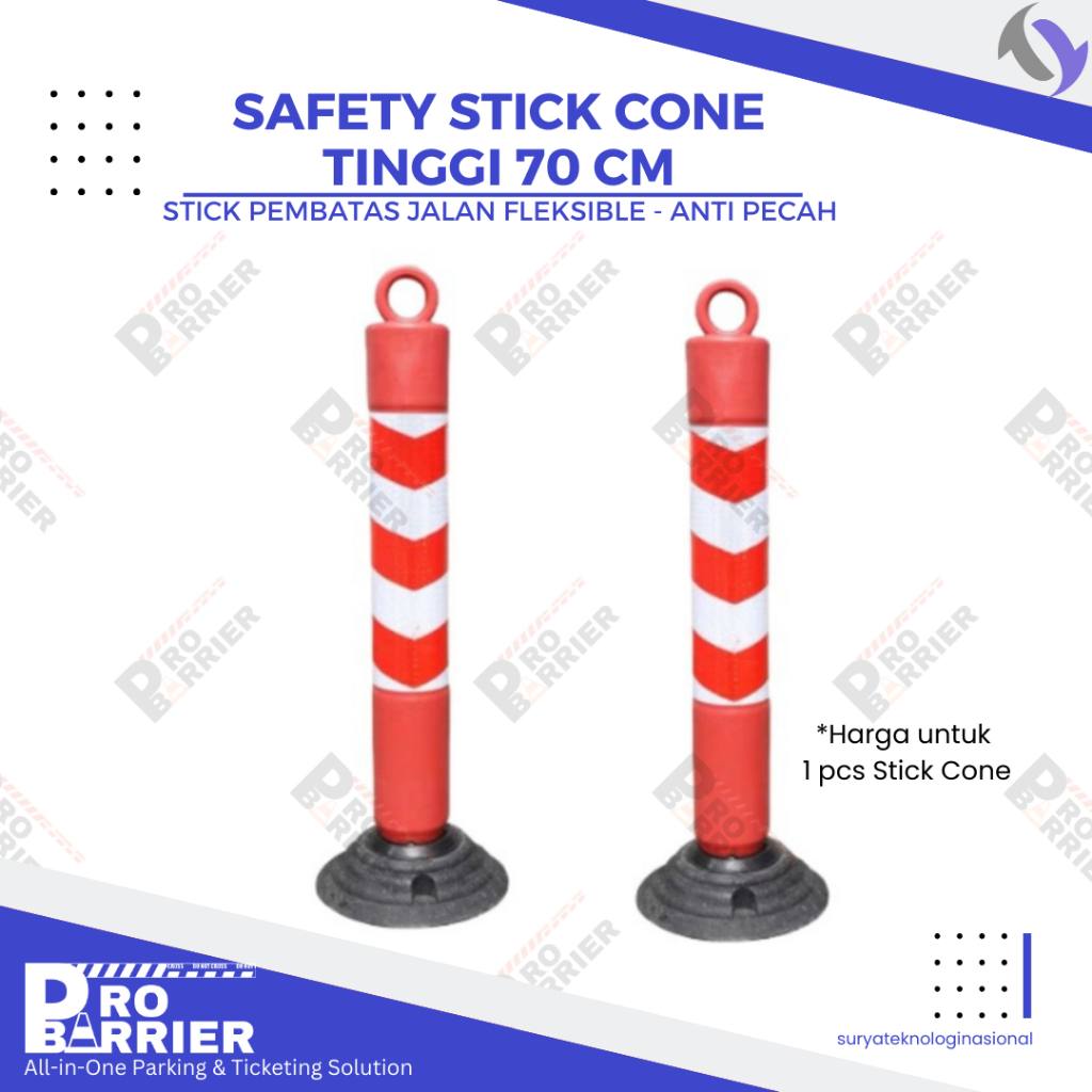 HITAM 70 cm Black Scotlight Plastic Cone Base Stick Traffic Cone Stick ...