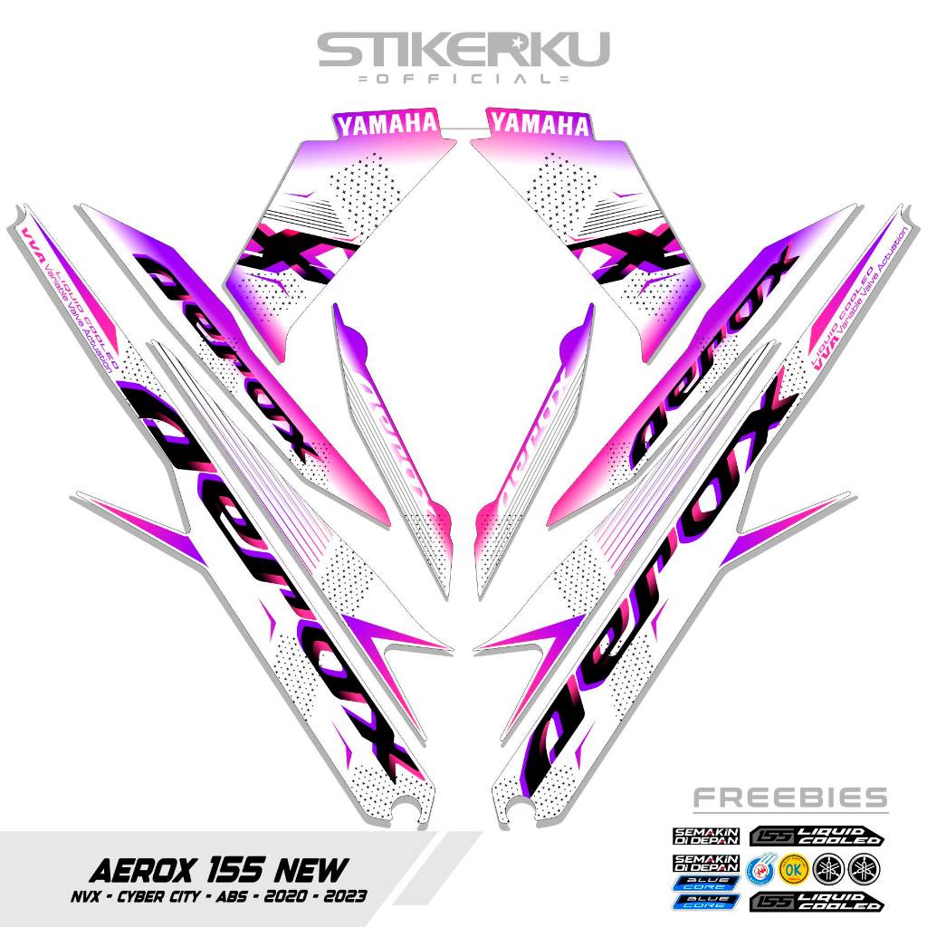Striping AEROX 155 NEW CYBER CITY MOTIF 4/STICKER AEROX 155 CONNECTED ...