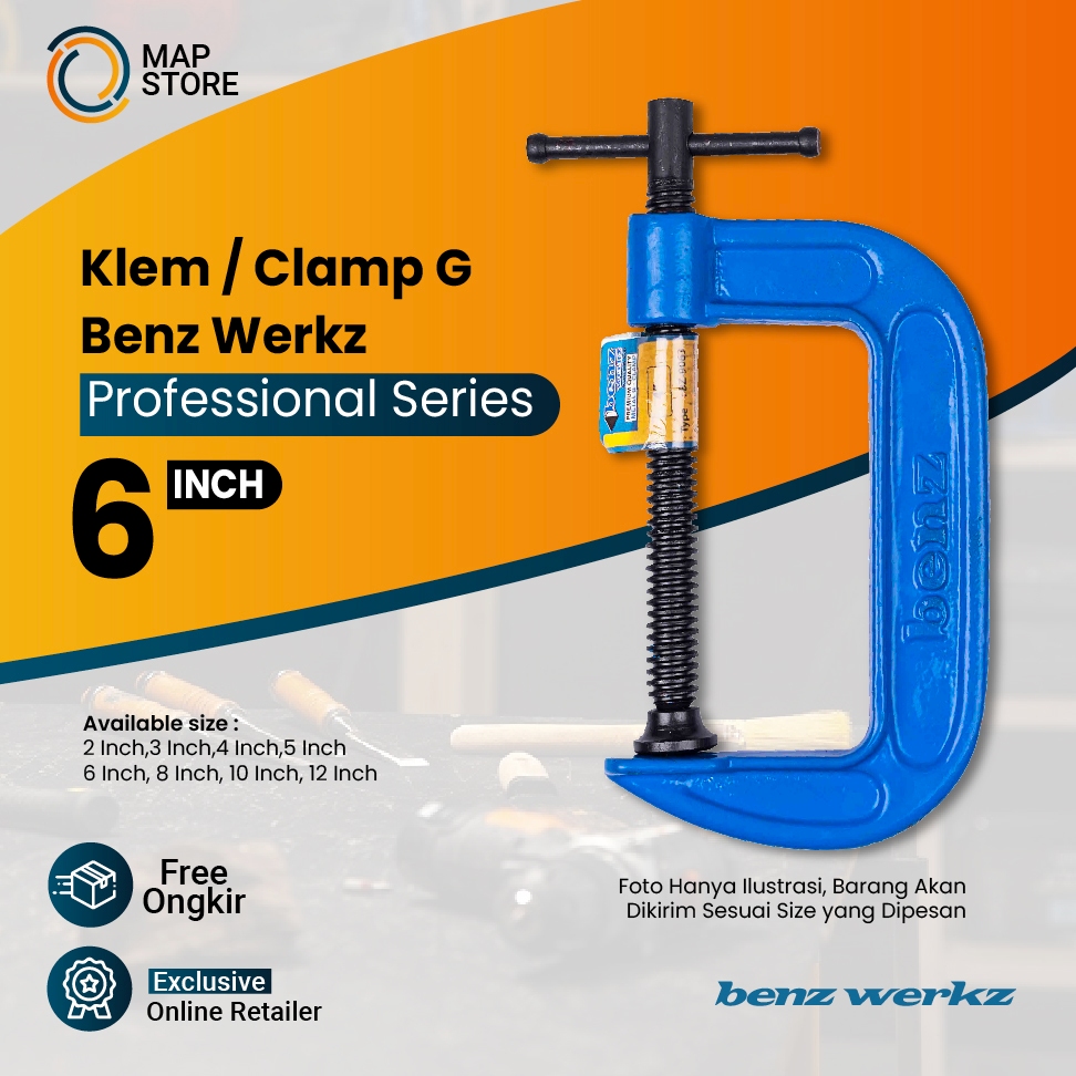 KAYU 6" C Vise / 6 Inch C Clamp / G Clamp / BENZ Wood Vise | Shopee ...