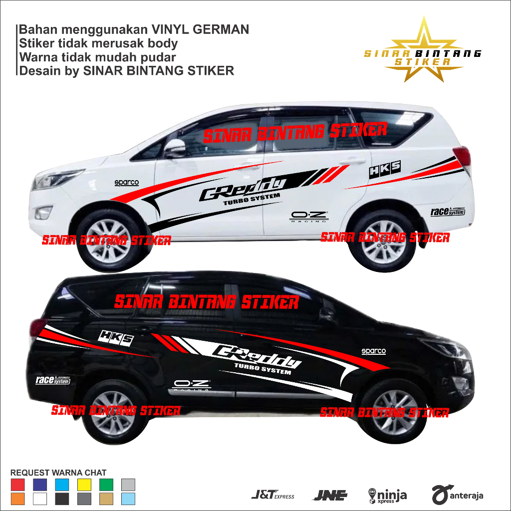 Toyota innova car sticker cutting sticker list side body innova reborn ...