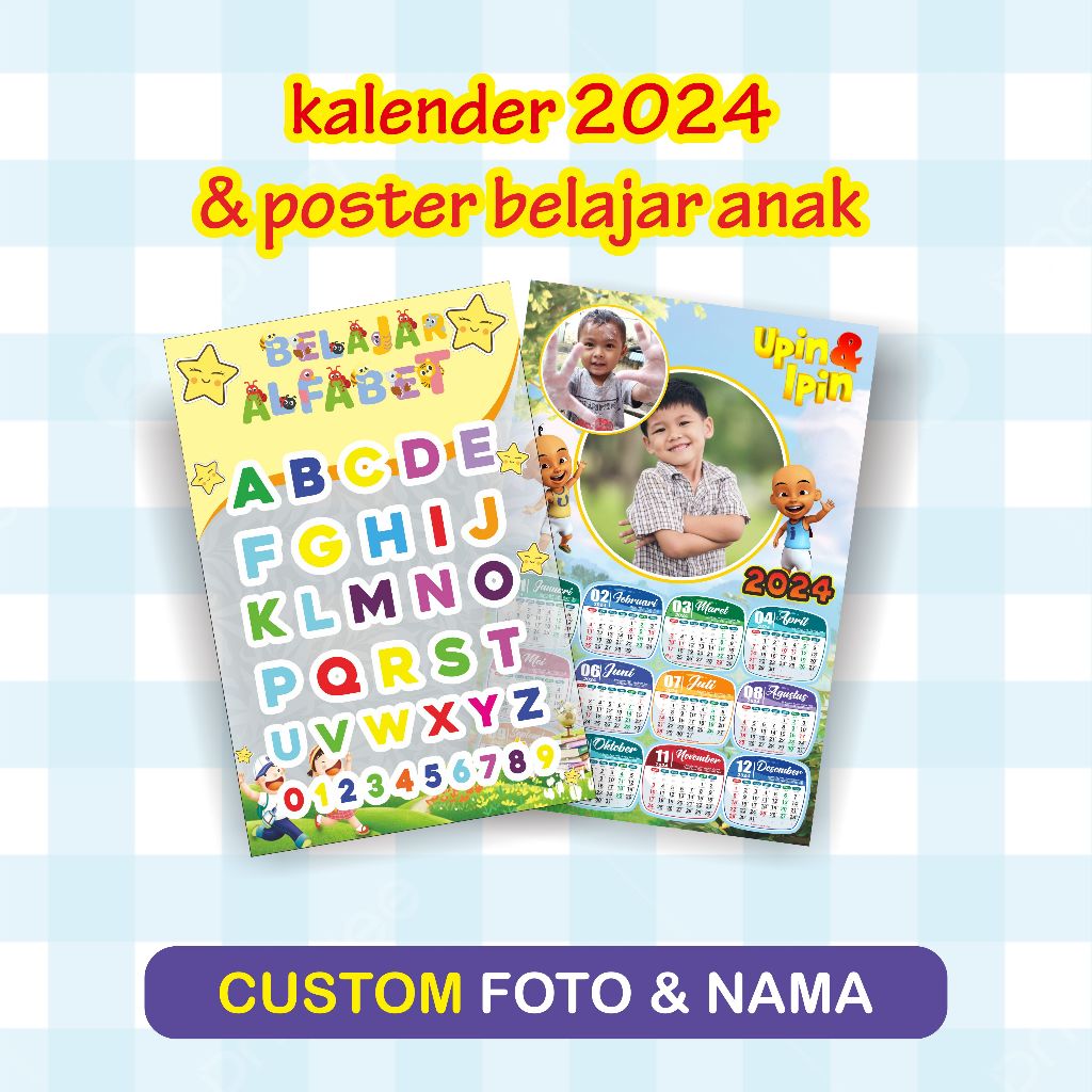 Print custom 2024 calendars with photos and names + calendar clamps ...