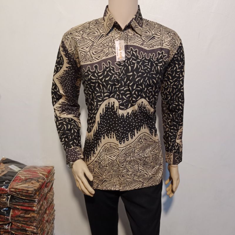 HITAM UNGU KEMEJA Abstract Shirt Dark Purple Black original arta batik ...