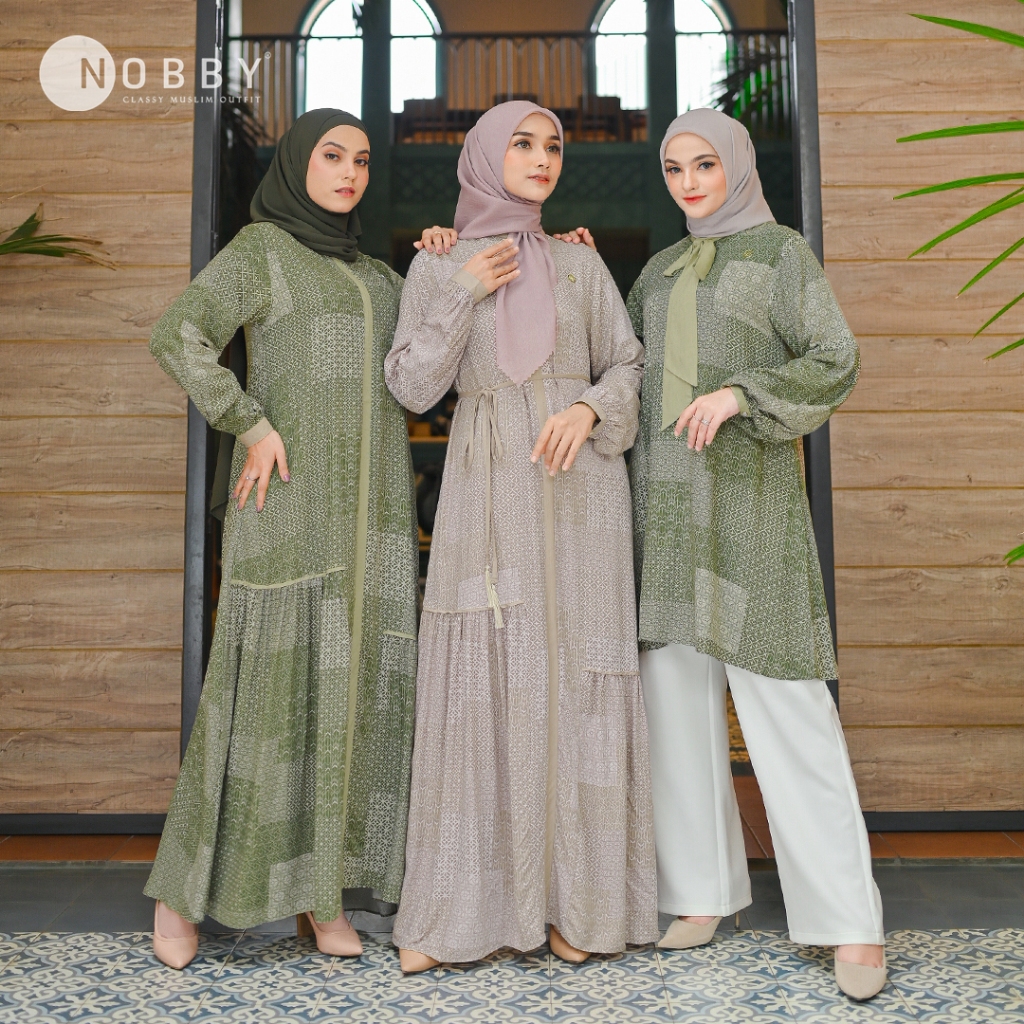 Nobby - Akaia Dress Gamis Women Eid Collection 2024 | Shopee Malaysia