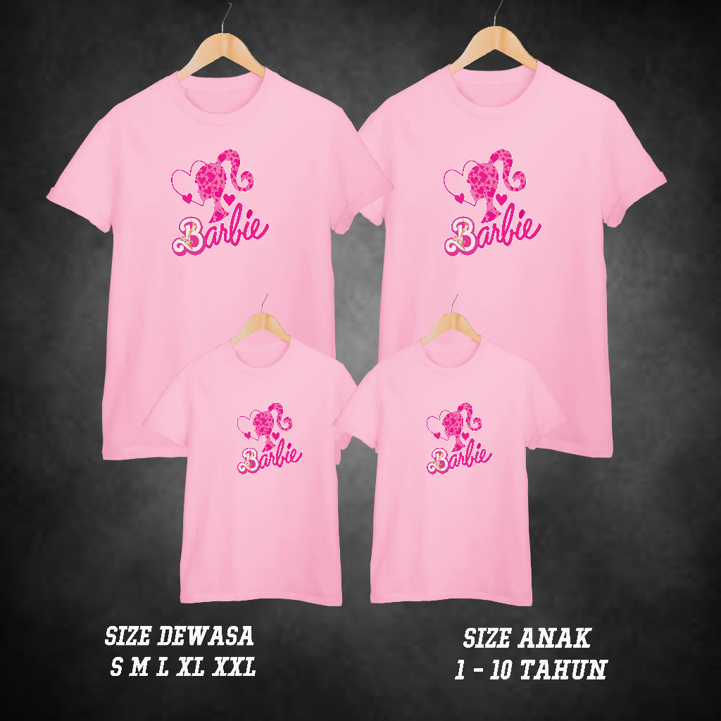 C03183 BARBIE LOVE T-Shirt/BARBIE FAMILY Cartoon T-Shirt/Mother Father ...