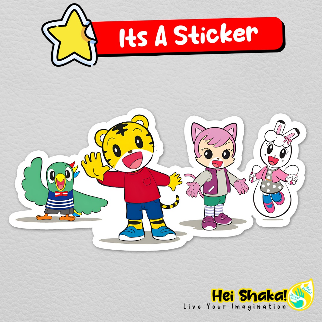 Shimajiro And Friends Sticker Nikki Mimi-Lynne Flappy Sticker Cute ...