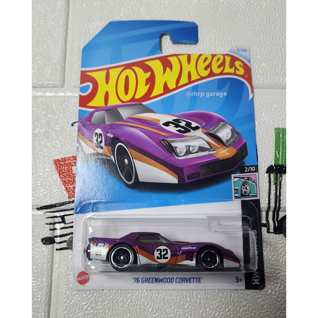 Diecast Hot wheels original Mattel - 76 Greenwood Corvette (1:64 ...