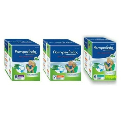 Pamperindo Adult Diapers Adhesive Type Adult Diapers Size M8, L7, XL6 ...