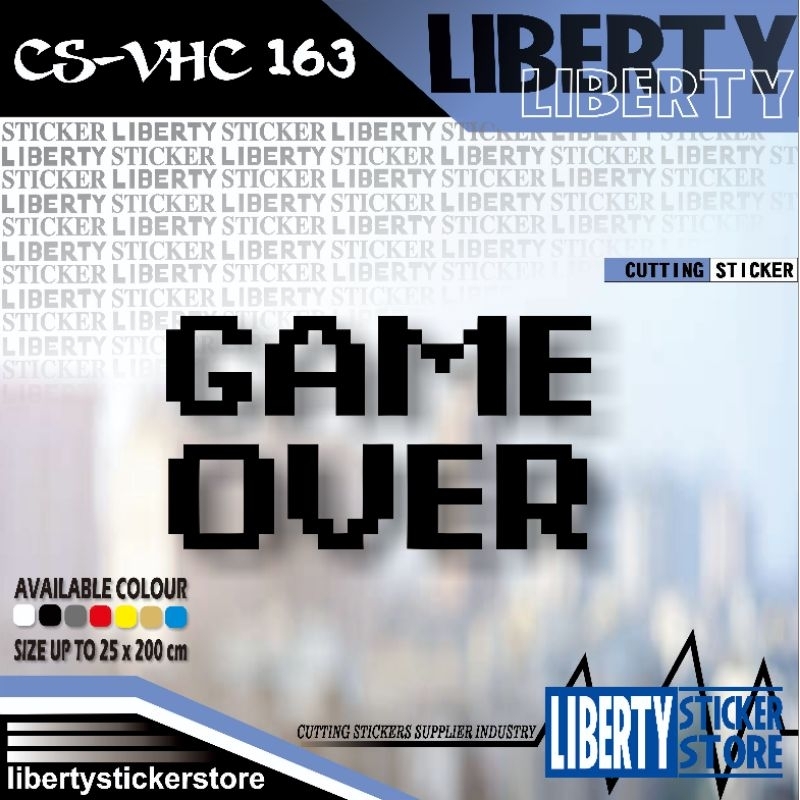 Game over cutting stickers | Game over cutting stickers | Retro game ...