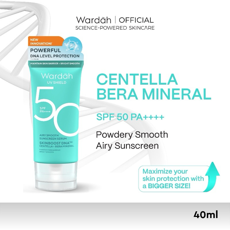 WARDAH CENTELLA BERA MINERAL SUNSCREEN SPF 50 PA ++++ 40 ML | Shopee ...