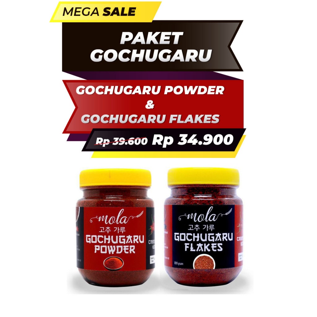 Package of 2 Gochugaru contains 1 Gochugaru Powder & 1 Gochu Flakes ...