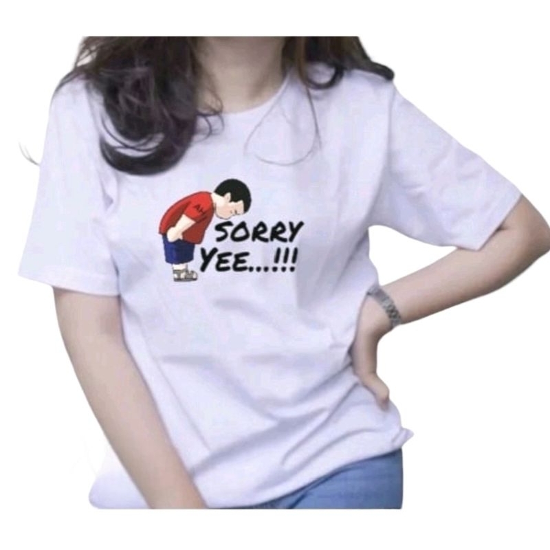 Oblong unisex dtf sorry yee Screen Printing..viral | Shopee Malaysia