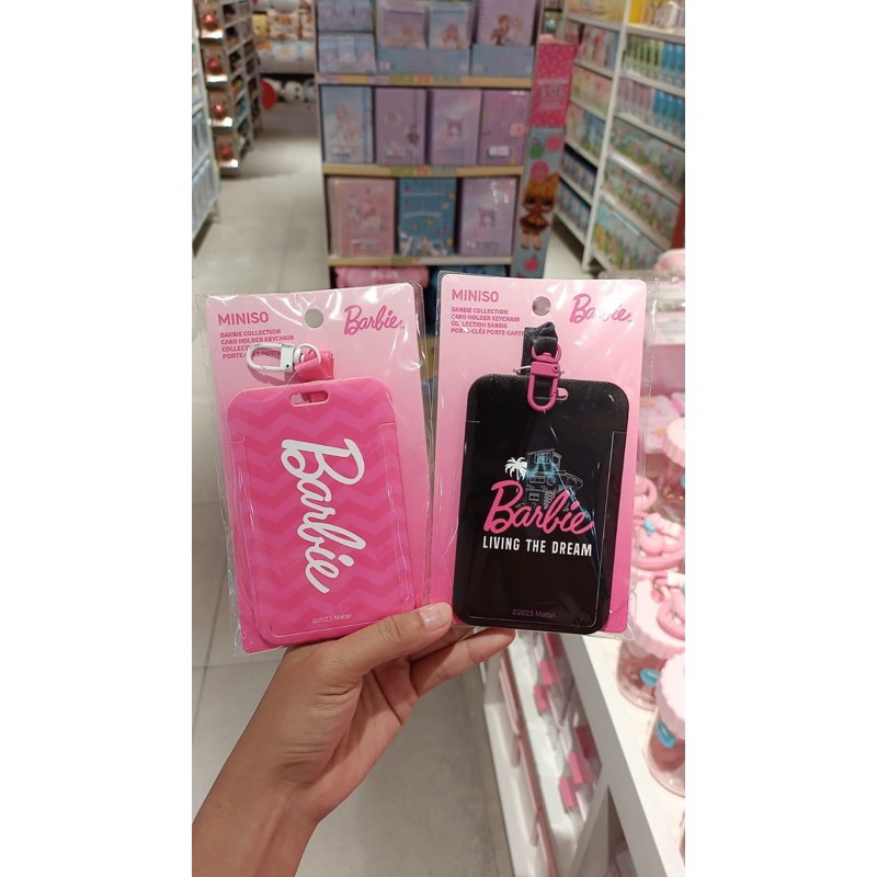 Miniso Barbie Collection id card nametag plastic card holder keychain ...