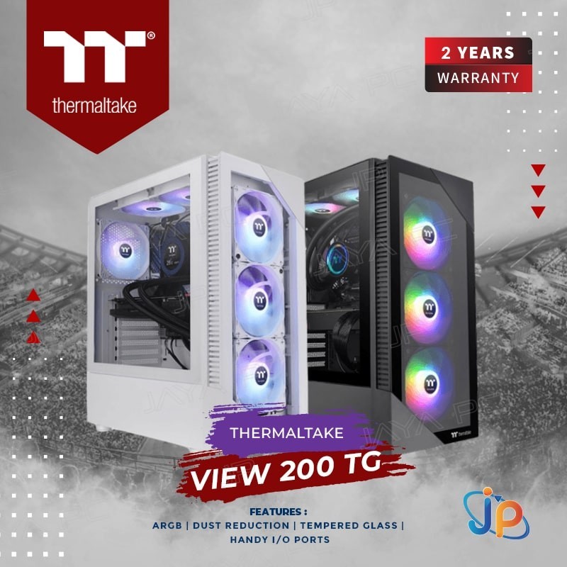 Thermaltake View 200 TG ARGB Mid Tower Case - Tempered Glass Casing ...