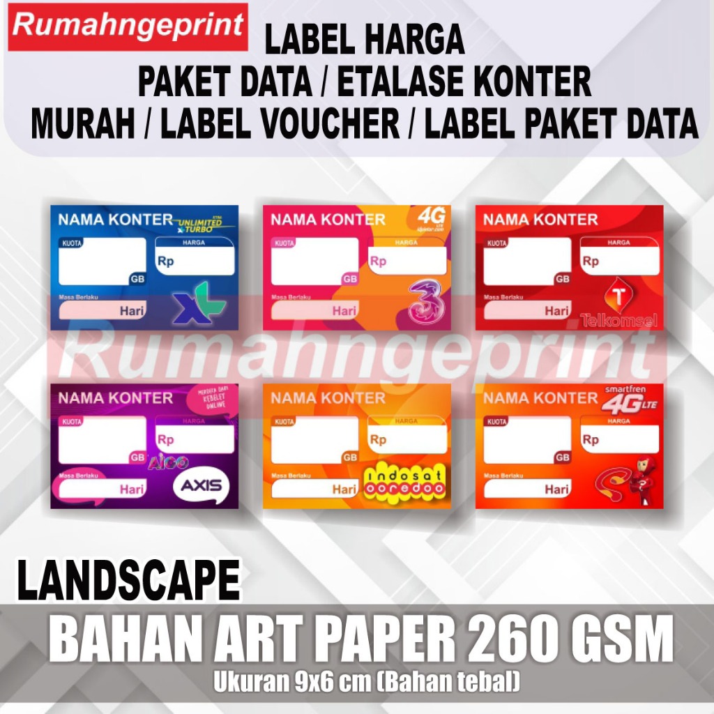 Ab Print Data Package Price Tag/Counter Storefront/Voucher Label/Data ...