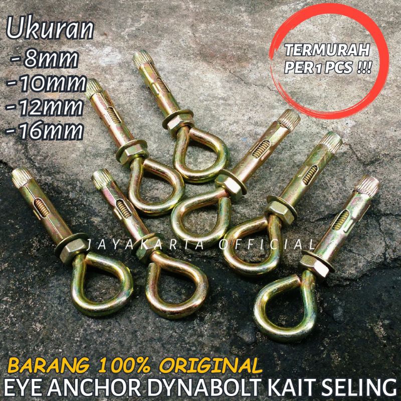 Eye anchor Dynabolt 12mm 16mm Dynabolt anchor bolt gold Heavy duty ...