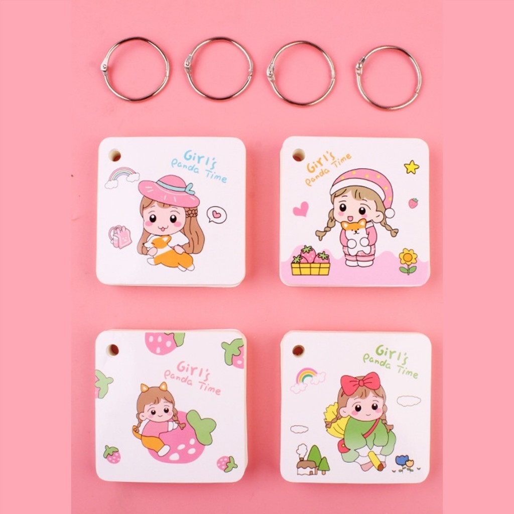 GANTUNGAN Zbh Notebook Ring Mini Contents 80 Sheets Hanging Note Book ...