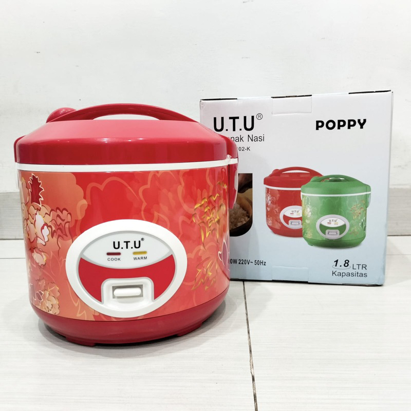 Utu Rice Cooker/Magic Com 1.8 Liter URC Gardenia Poppy Tulip - 1 Year ...