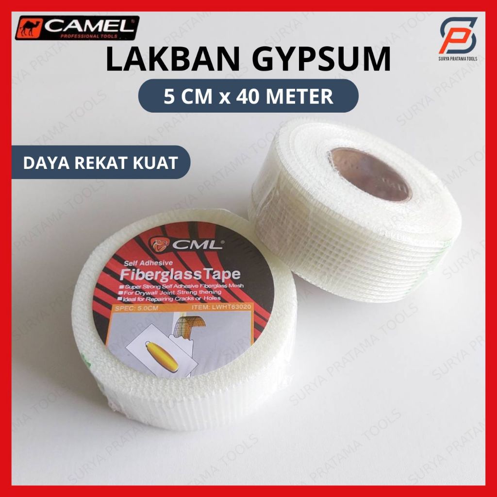 Camel Gypsum Gauze Duct Tape 5 cm x 40 m Fiberglass Ceiling Tape Gypsum ...