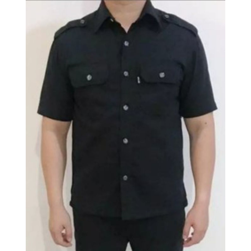 HITAM Plain Black Security Or Safari Uniform | Shopee Malaysia