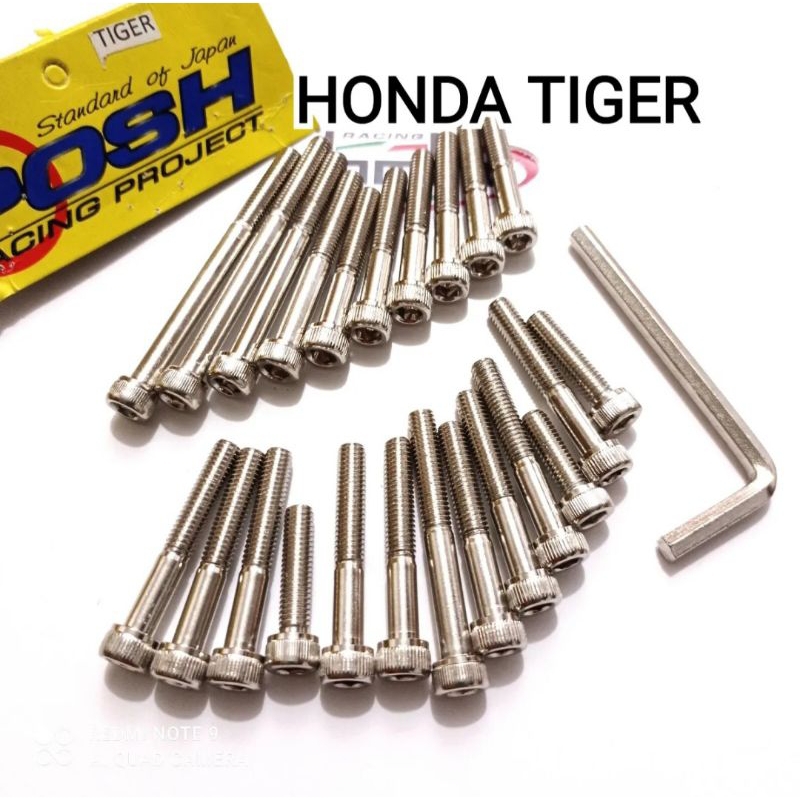 MESIN Clutch TUB ENGINE BLOCK BOLT + MAGNET L POSH TIGER/MEGAPRO ...