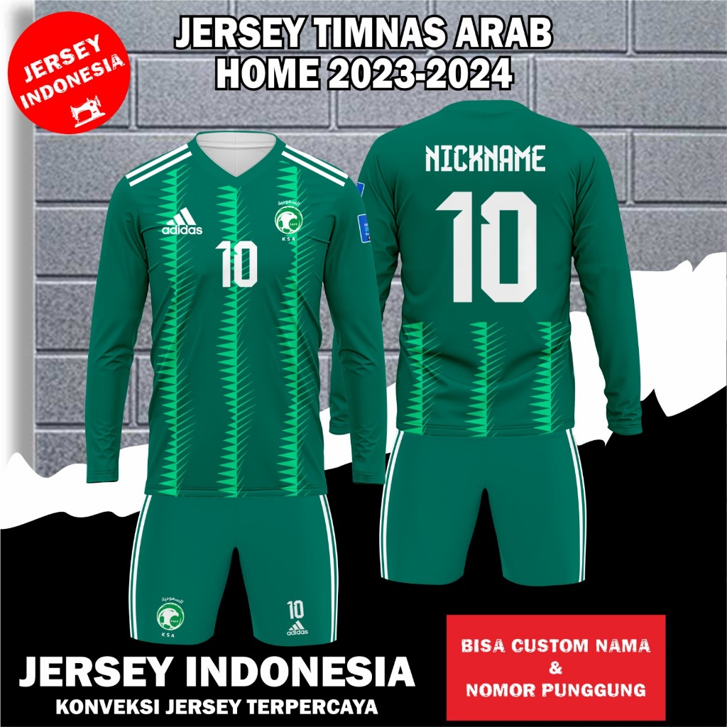 Saudi Arabia National Team Football Jersey HOME 2023/2024 Long Sleeve ...