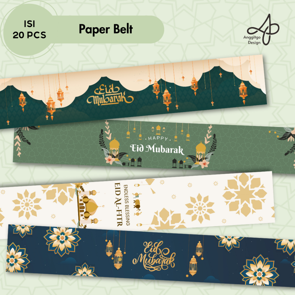Paper Belt Eid Paper Sleeve Eid Al-Fitr Paper Jar Pastries Paper ...