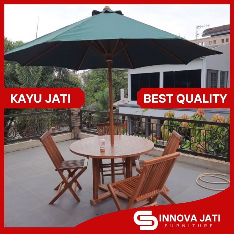 TENDA KAYU Tent Table Umbrella Cafe Garden Beach Hotel Outdoor Teak ...